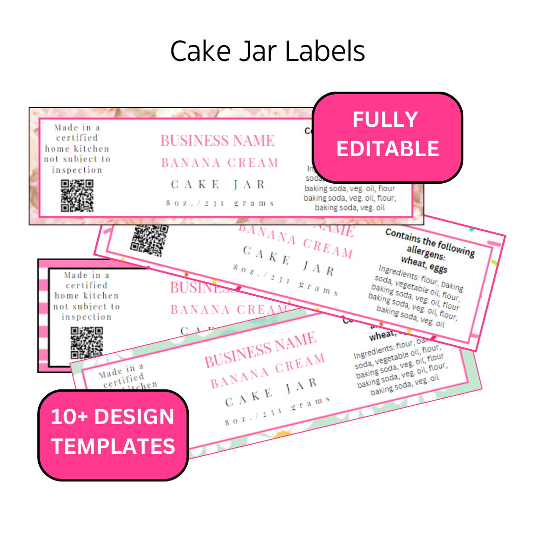 Cottage Food Labels – The Pink Crumbb