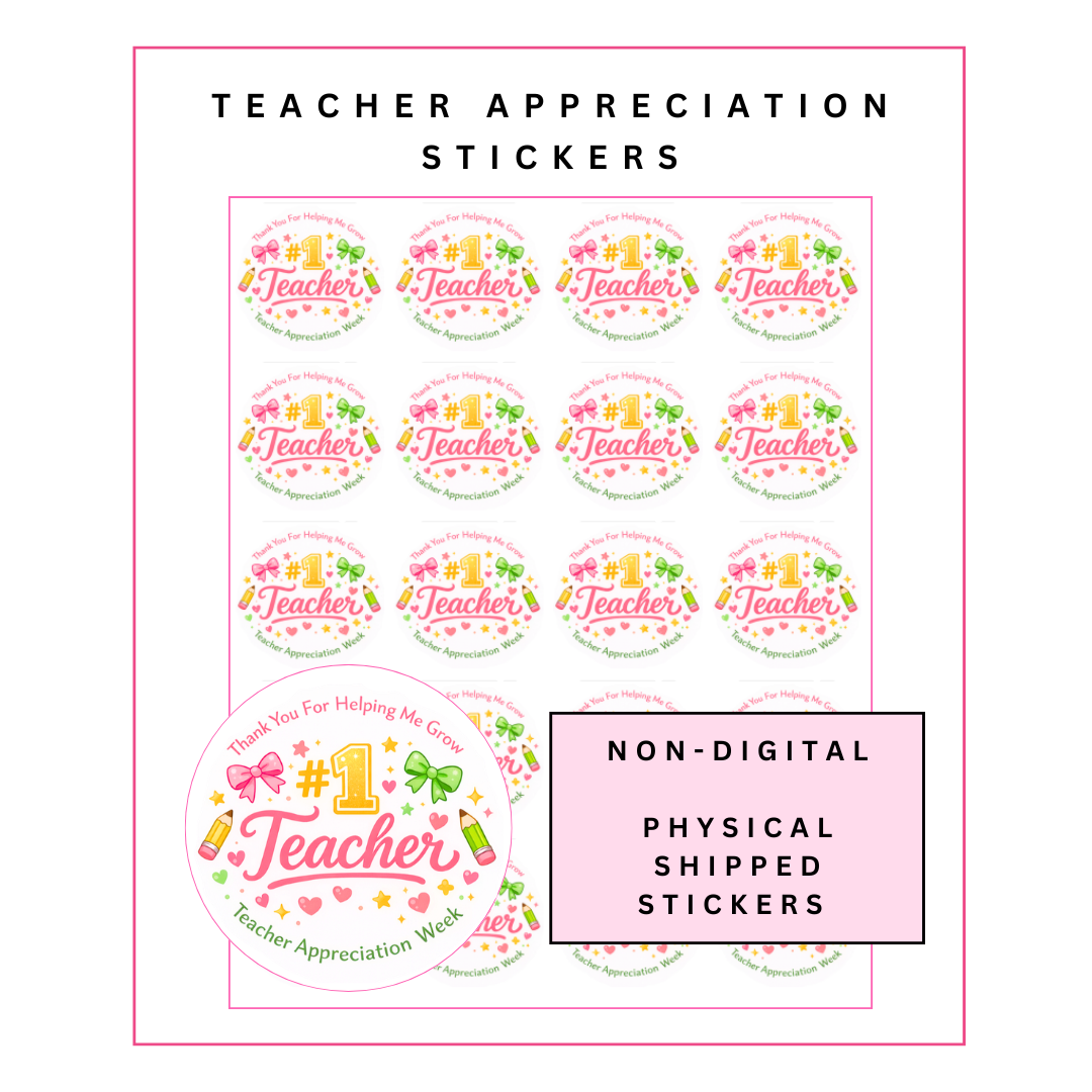 Physical Stickers: Teacher Appreciation – The Pink Crumbb