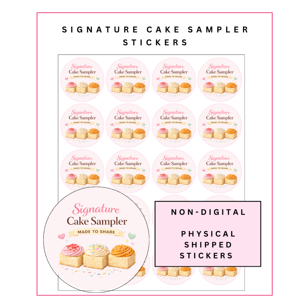 Physical Stickers: Signature Cake Sampler – The Pink Crumbb