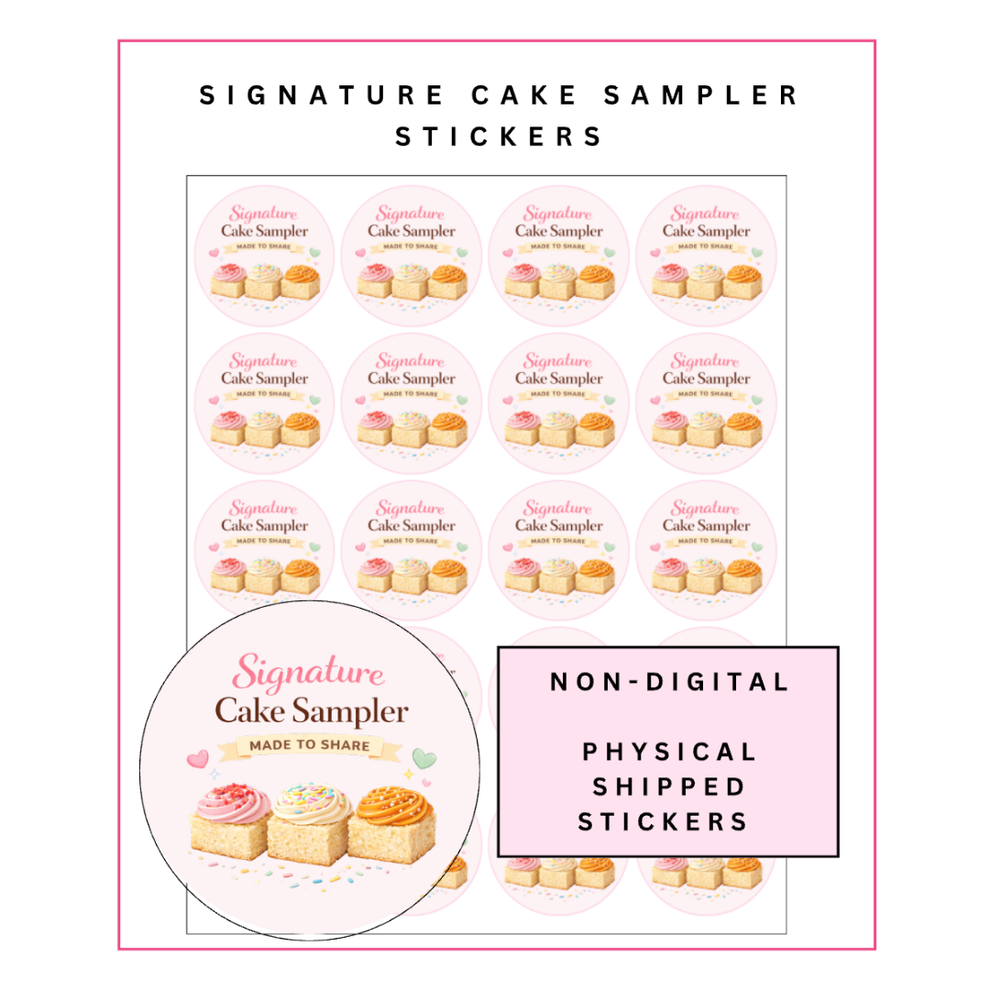 Physical Stickers: Signature Cake Sampler – The Pink Crumbb