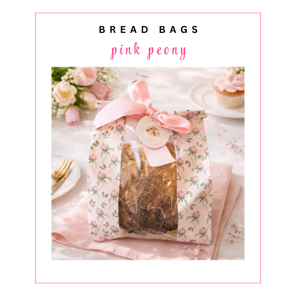 BREAD BAGS: Pink Peony – The Pink Crumbb