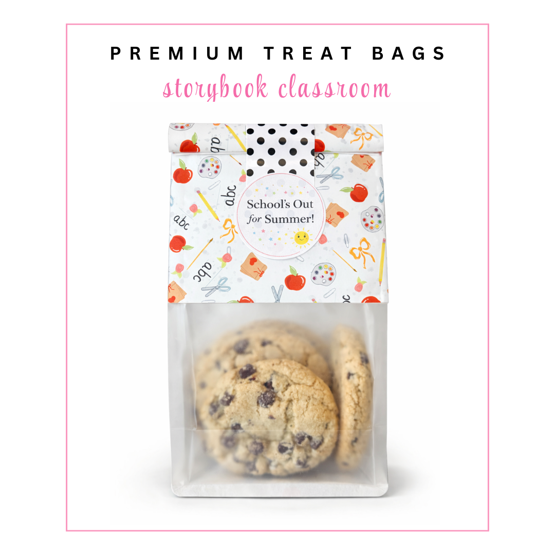 Premium Treat Bags: Storybook Classroom – The Pink Crumbb